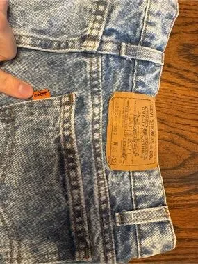 Levi's | Shorts | Vintage Orange Tag Levis Acid Wash Denim Rolled Hem ...